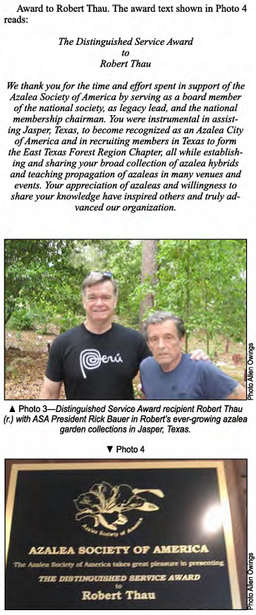 National Awards - Azalea Society of America